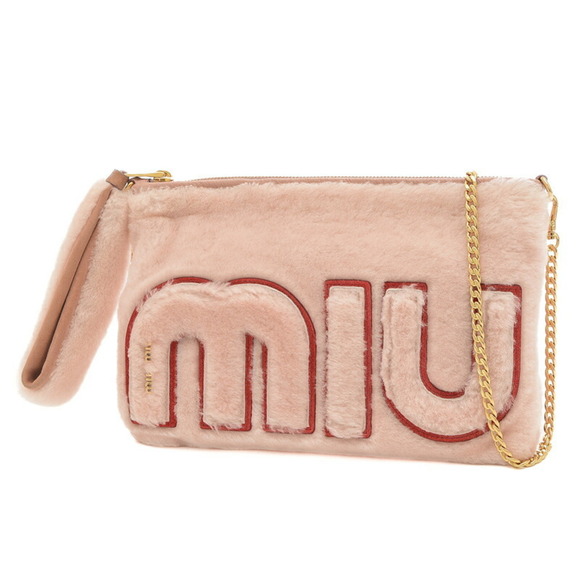 Miu Miu | Bags | Miu Miu Miu Shearling Clutch Chain Shoulder 2way Bag ...